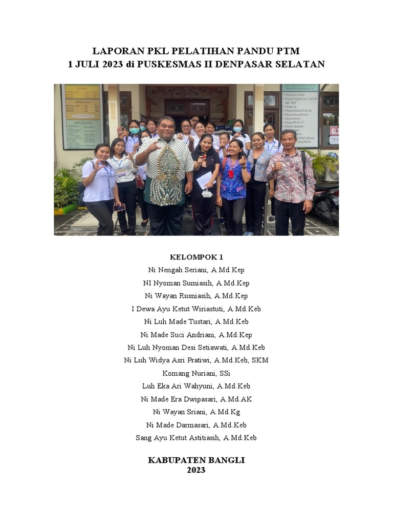 Laporan PKL Kelompok 1 | PDF