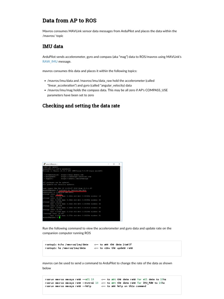 Data From AP To ROS - Dev Documentation | PDF
