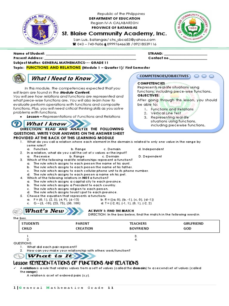 Q1-Genmath-Module 1 | PDF