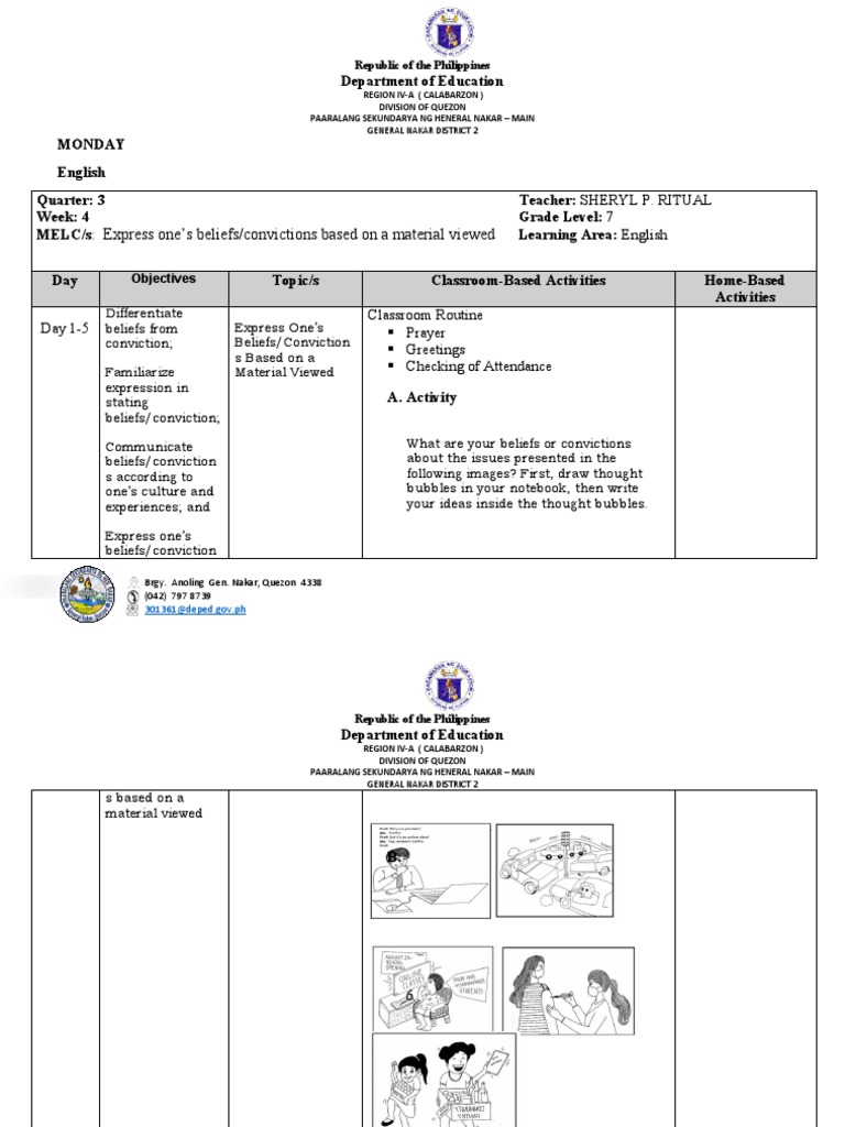WHLP Eng7 - Q3 Week 4 | PDF