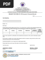 Sample LETTER OF REQUEST FOR SCHOOL FORM 137 | PDF