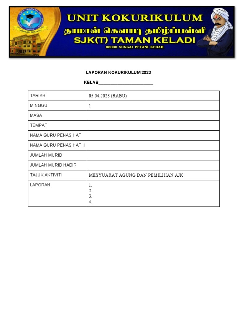 Laporan Kokurikulum 2023 1 | PDF