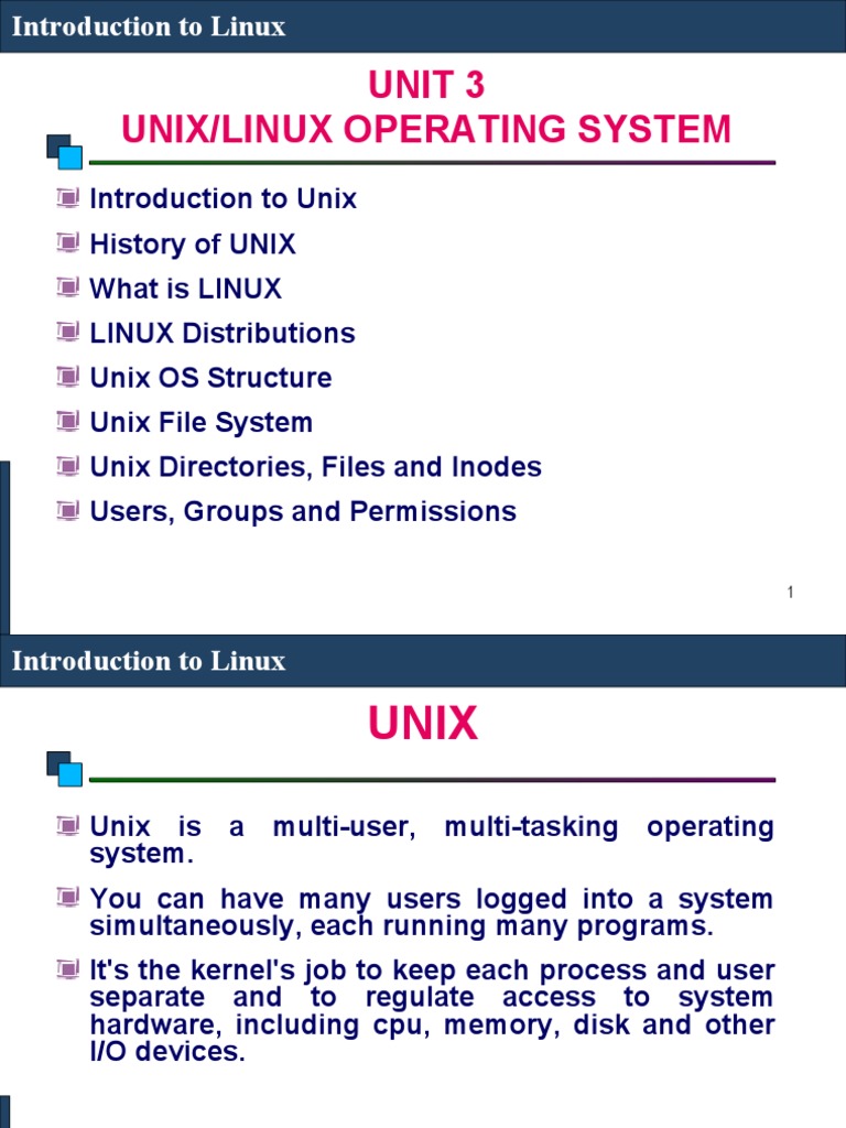 Linux Operating System Pdf Unix Computer File