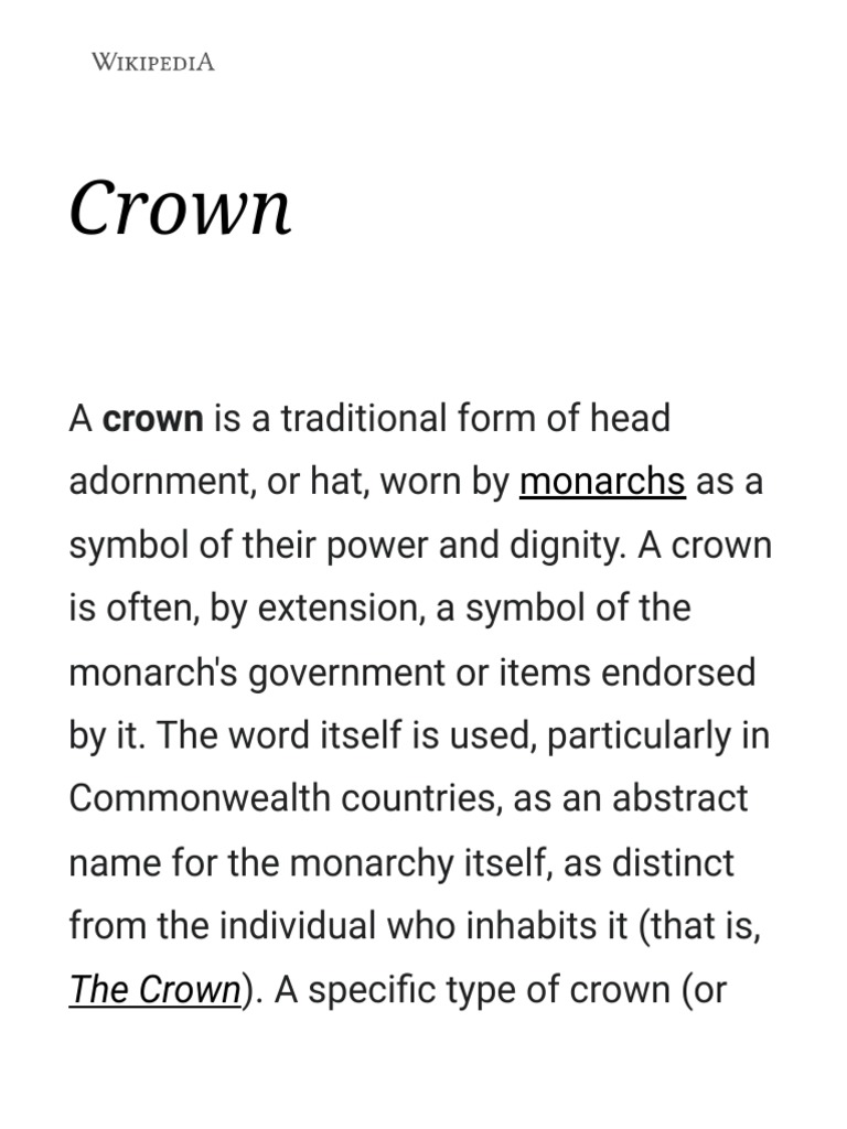 Crown | PDF