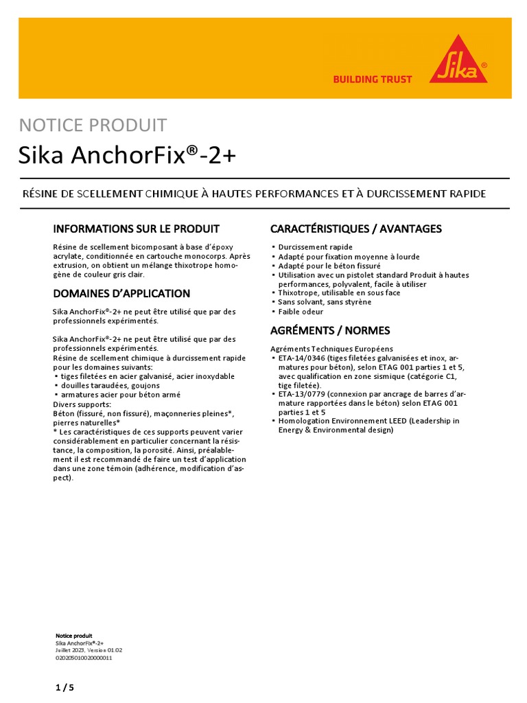 Sika Anchorfix 2 Plus | PDF