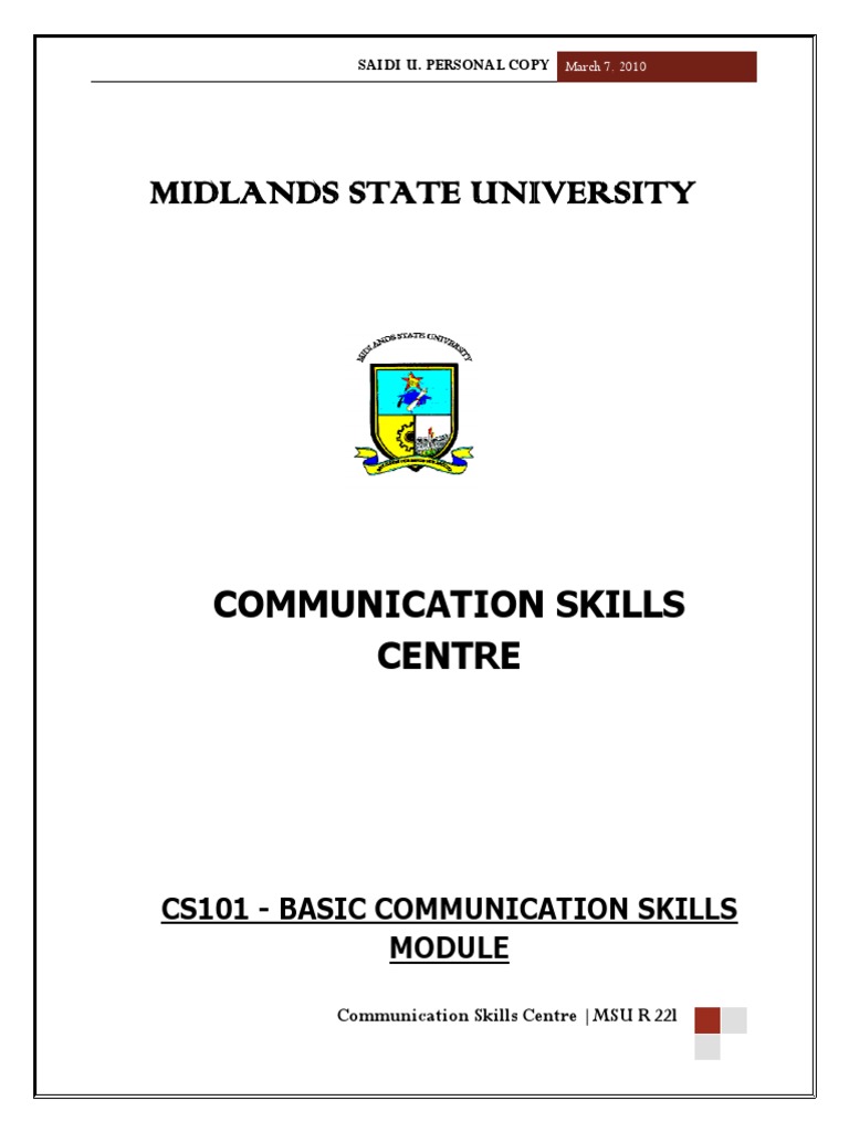 Basic Communication Skills Module Guide | PDF | Professional Skills ...
