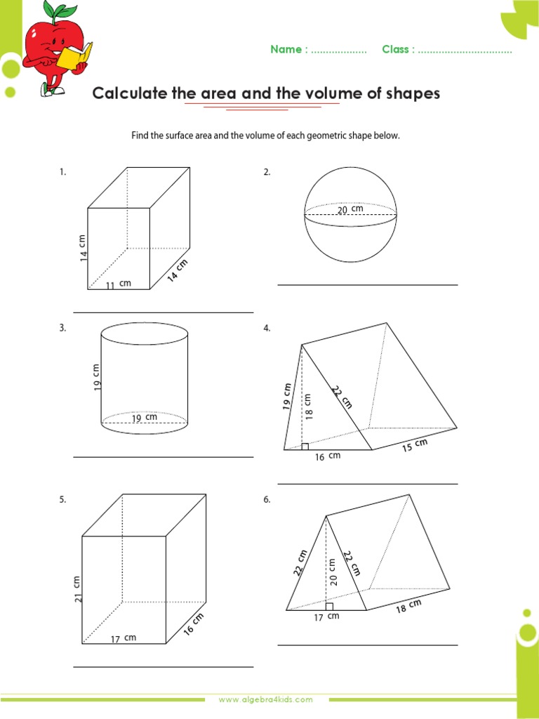 Surface Area and Volume Calculations | PDF | Surface Area | Geometry