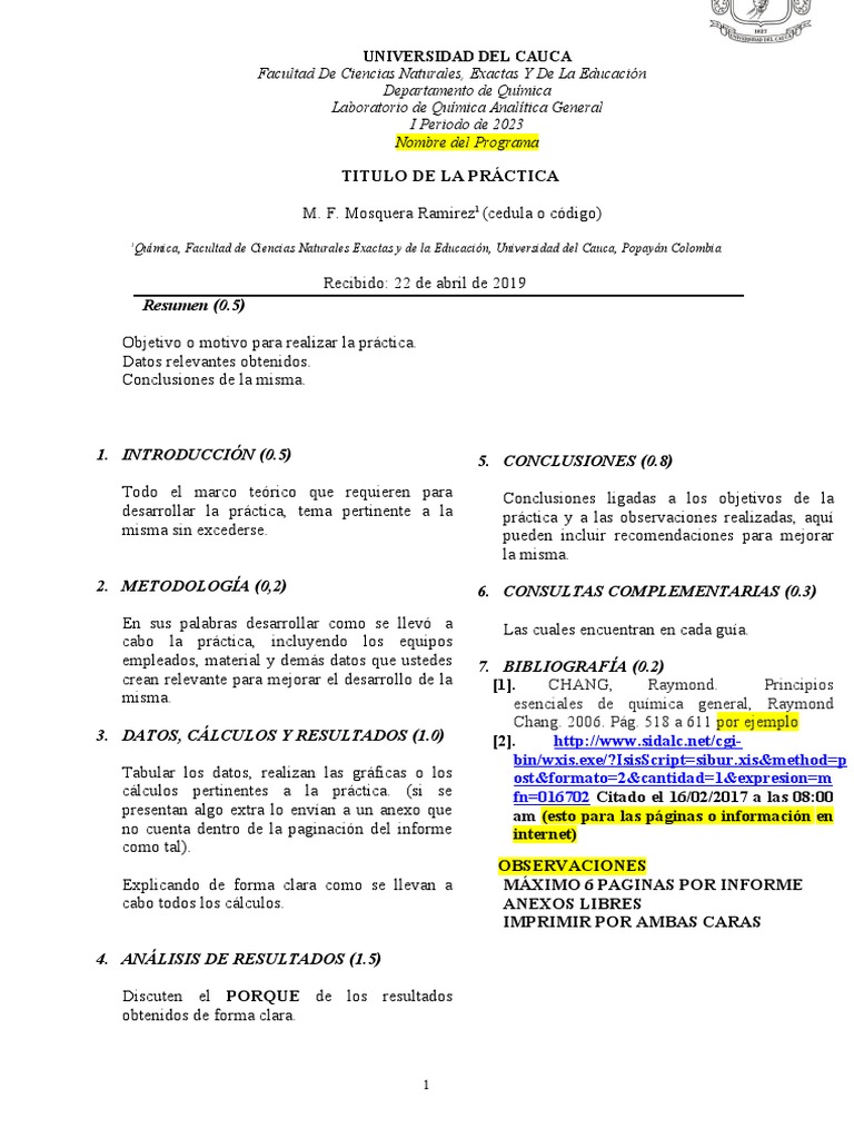 Preparacion y Estandarizacion de Soluciones Acido Base | PDF | Science