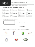 Prueba Grupo Consonantico FR FL | PDF | Artes del Lenguaje y Comunicación