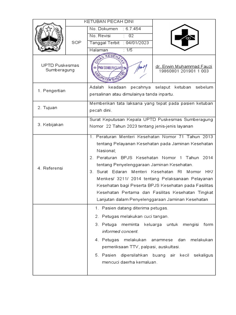 Ketuban Pecah Dini | PDF