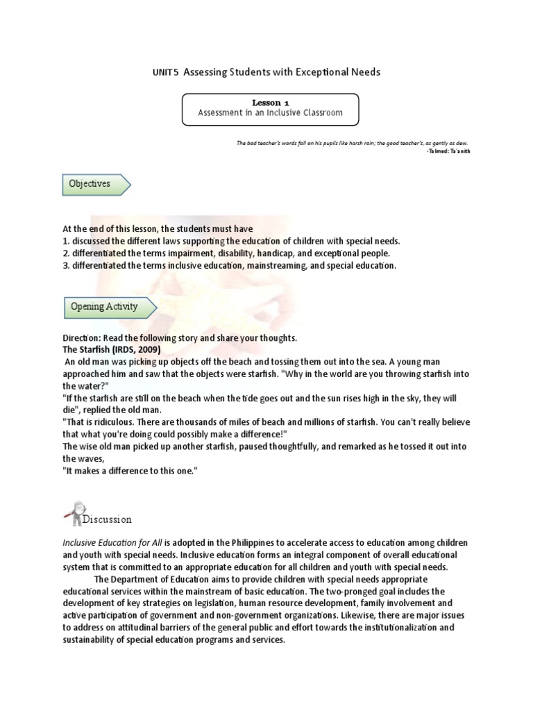 UNIT 5 Lesson 1 Assessment in Learning 2 | PDF