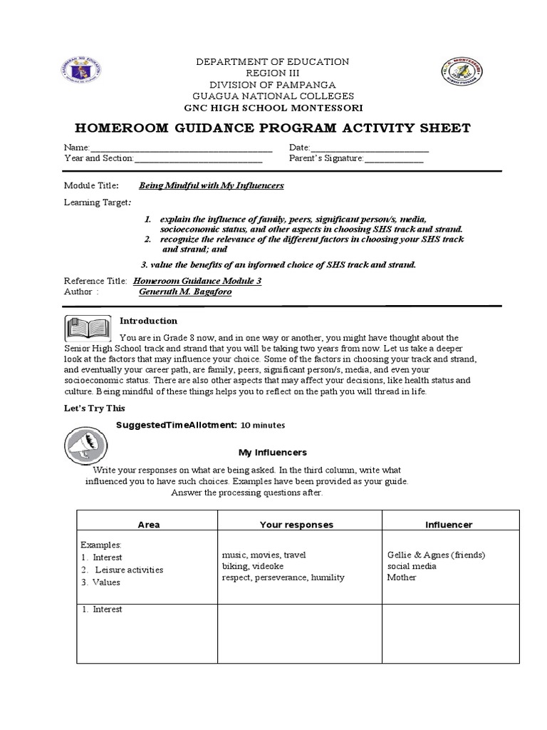 RHGP 8 - Q1-Ma3 | PDF | Socioeconomic Status | Cognition