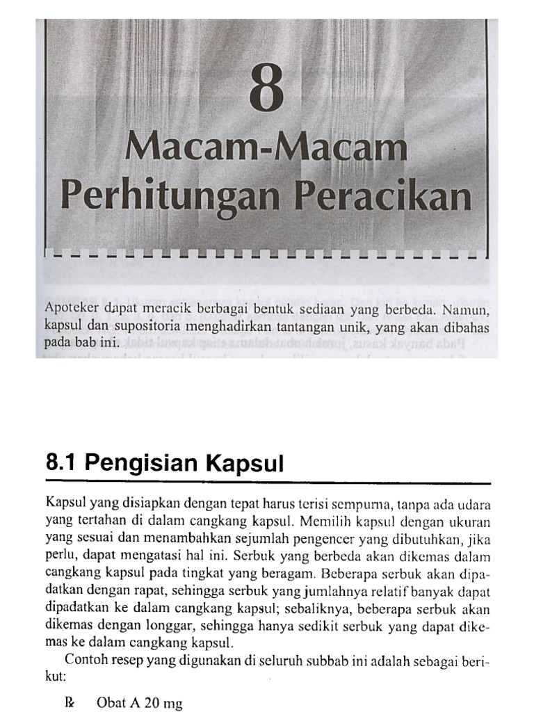Kuliah 8 Macam-Macam Perhitungan Peracikan | PDF