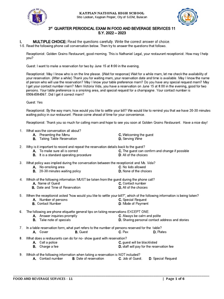 PT-FBS 3rd 2022-2023 | PDF