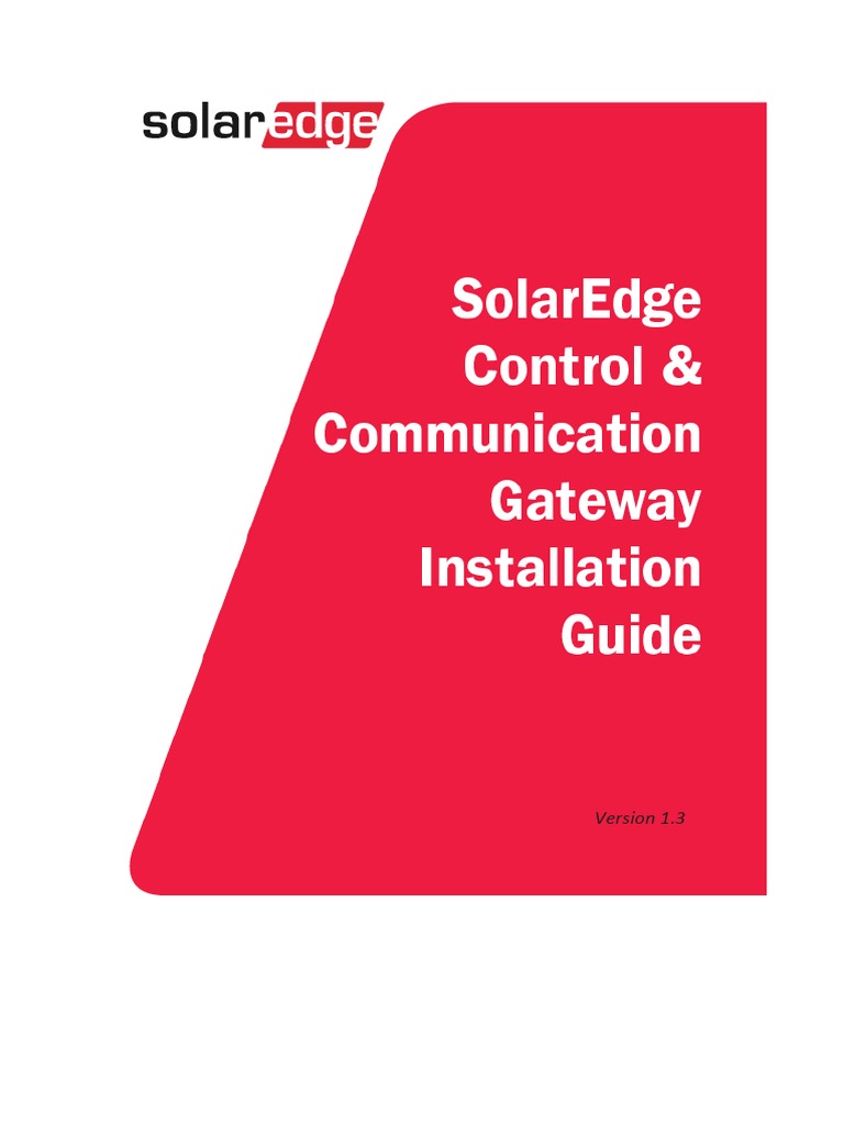 Solaredge Gateway Installation Guide | PDF | Wi Fi | Menu (Computing)