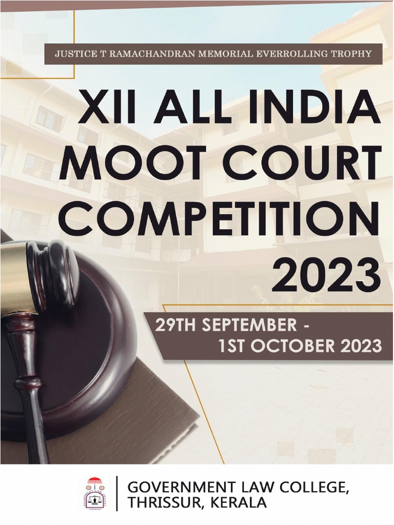GLCT All India Moot Brochure | PDF | Note (Typography) | Judge