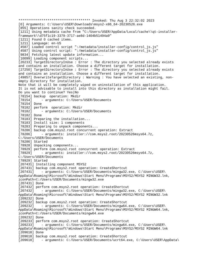Installation Log | PDF | Computing | Software