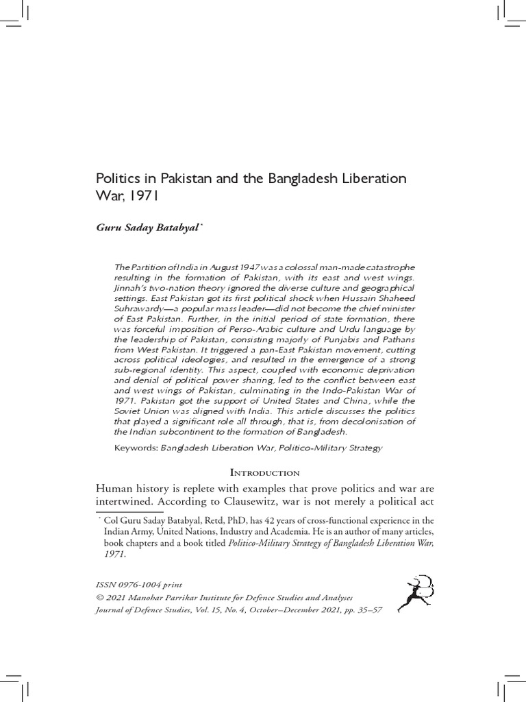 15 04 Guru Saday Batabyal | PDF | Partition Of India | Muhammad Ali Jinnah