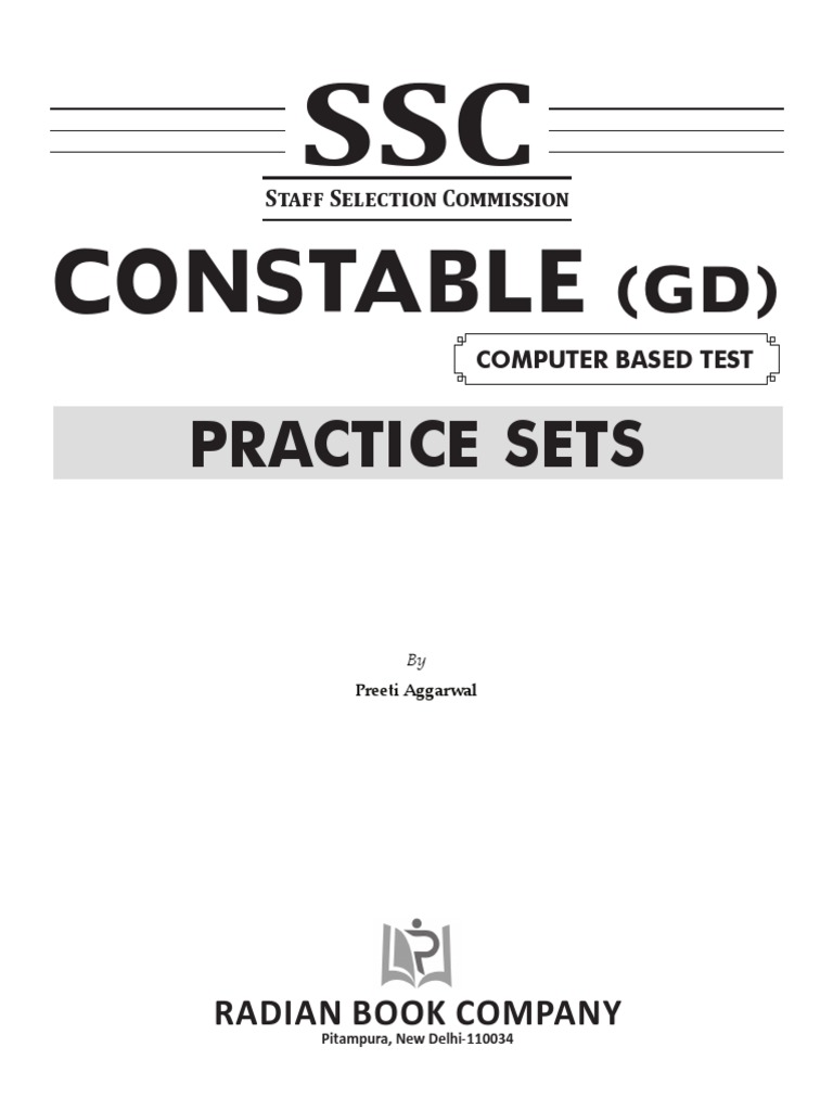 Demo 30 Radian SSC Constable GD Practice Set and Previous Year Solved Papers Book For 2023 Exam ...