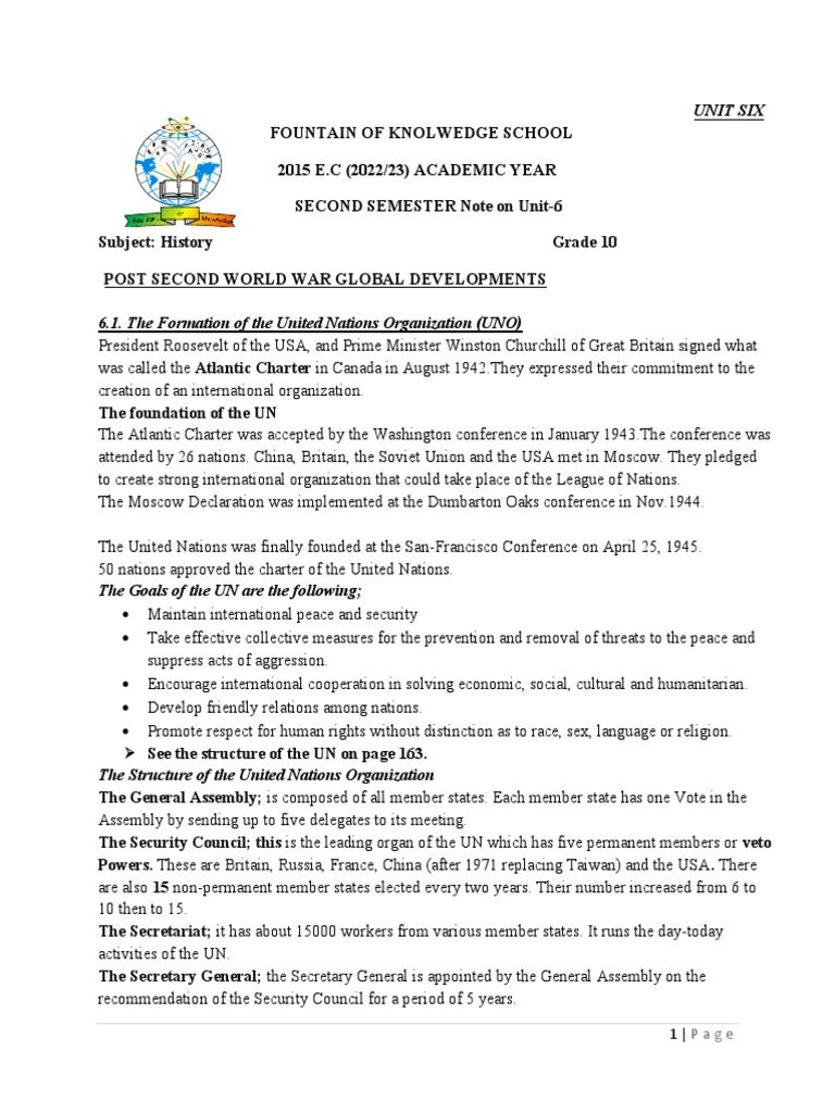 G-10 History Unit-6 | PDF