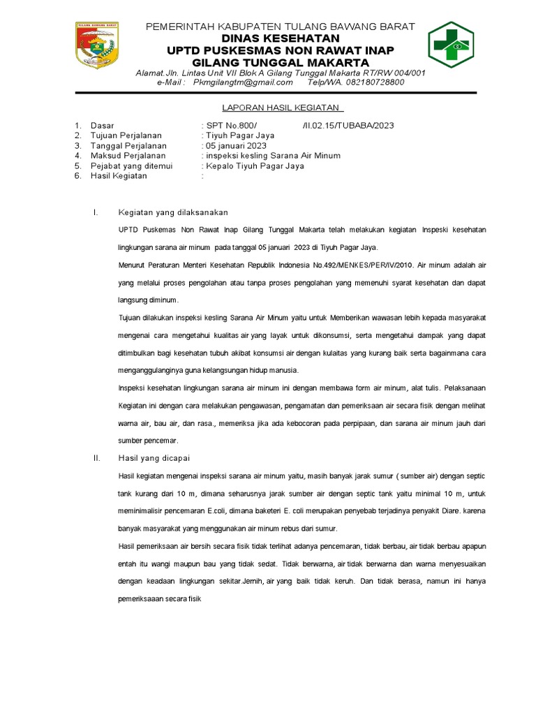 Laporan Hasil KEGIATAN IKL SAM FIX | PDF