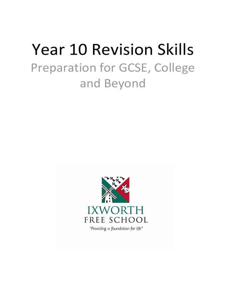 Year 10 Revision Booklet | PDF Year 10 Revision Booklet | PDF