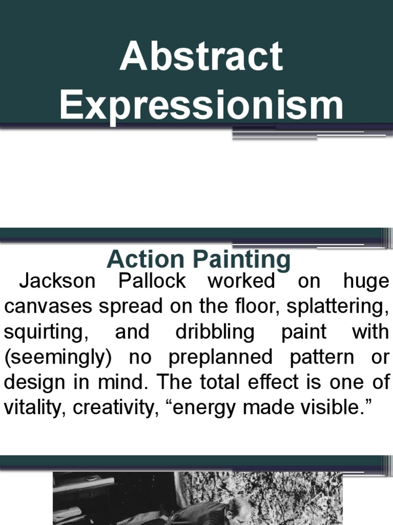 Abstract Expressionism | PDF | Paintings | The Arts