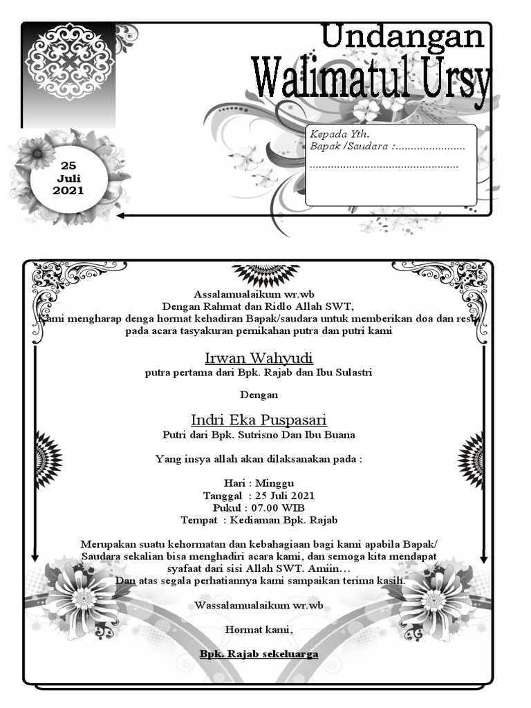 Undangan kenduri | PDF
