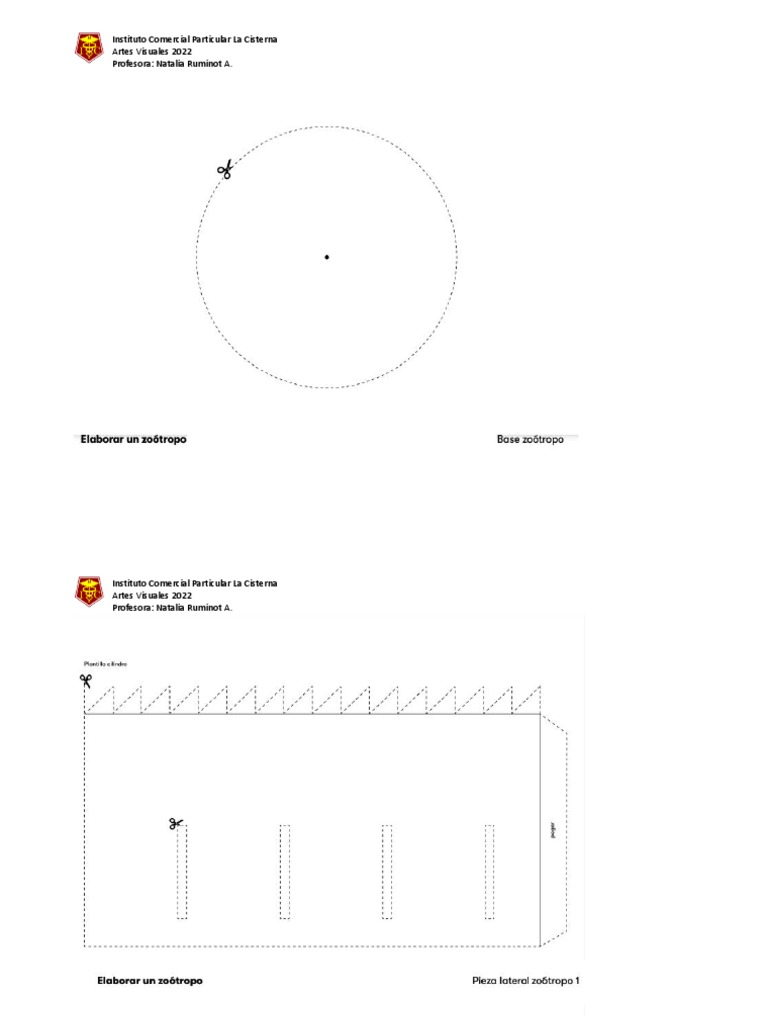 Plantilla Para Elaborar Un Zootropo-3 | PDF