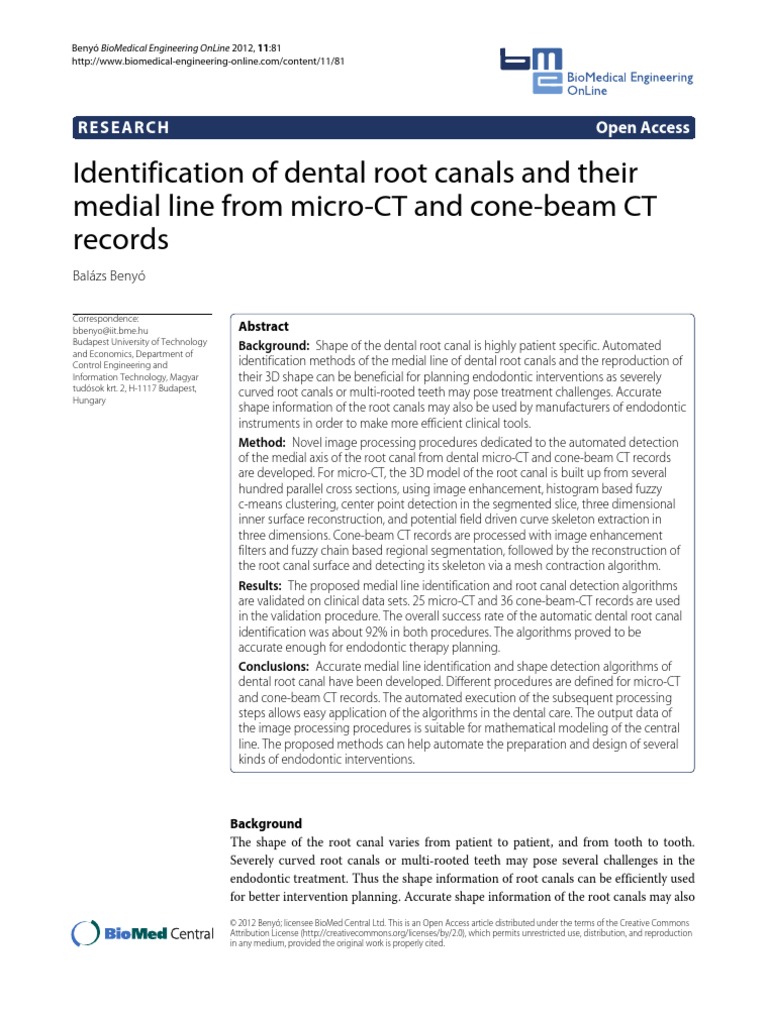 Identification of Dental Root Canals and 3 | PDF | Image Segmentation ...