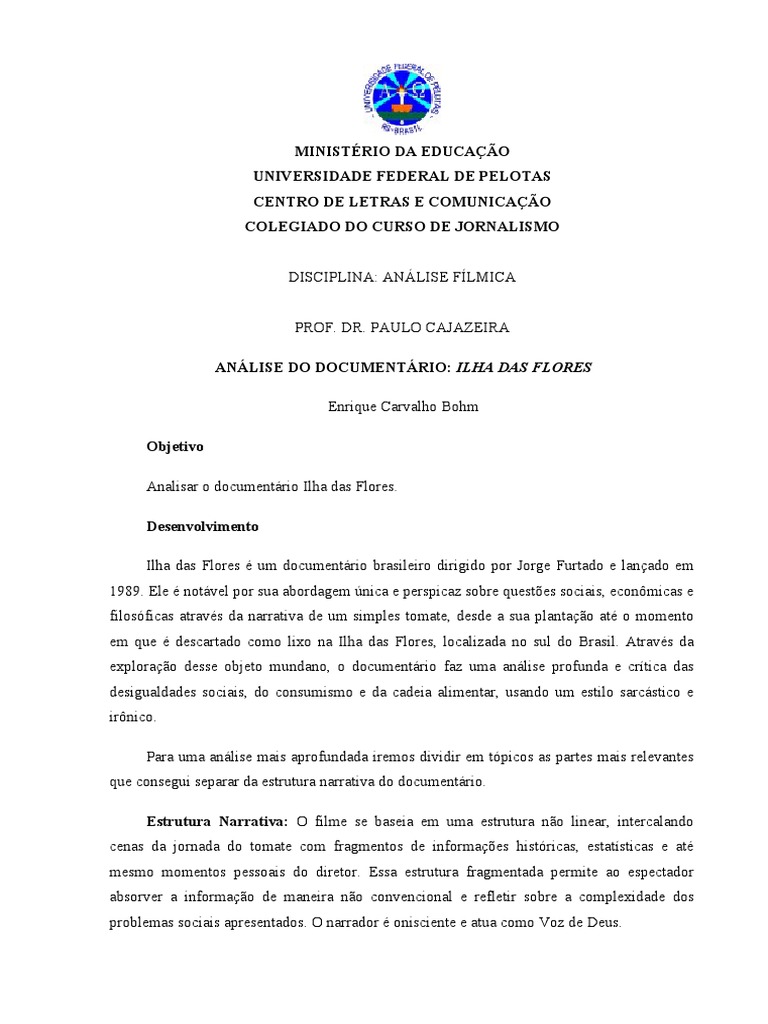 Análise Fílmica 5 | PDF | Narrativa | Documentário