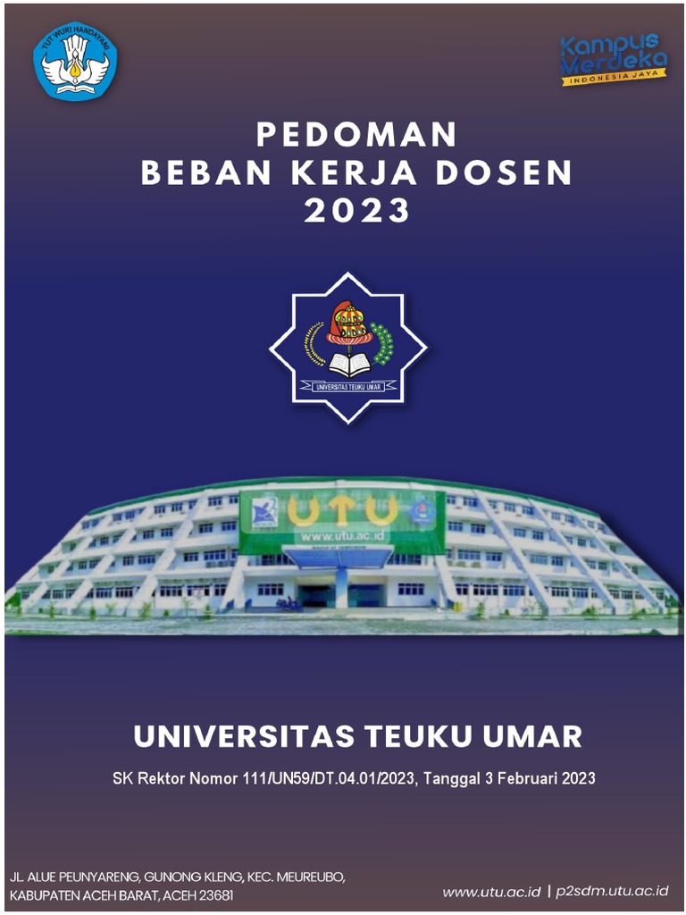 Pedoman Beban Kerja Dosen UTU 2023 | PDF