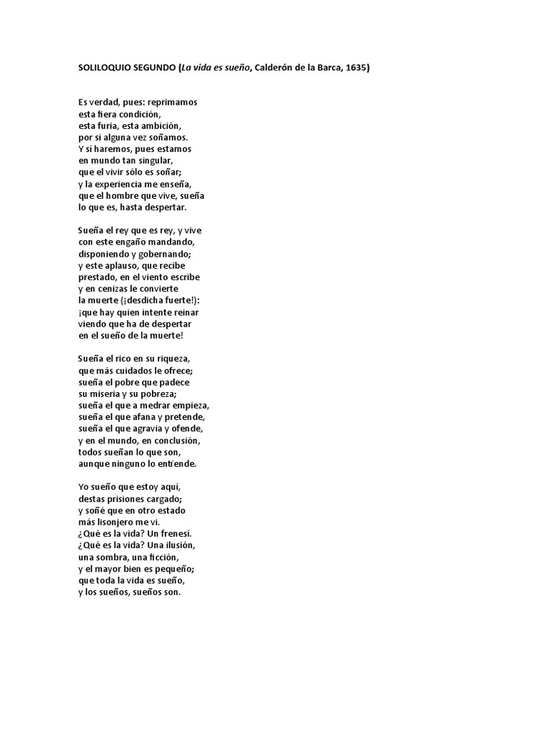 Soliloquio Segundo | PDF