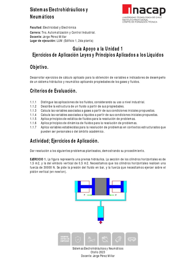 Guía AU3 (Leyes y Principios Aplicados A Los Líquidos) | PDF ...