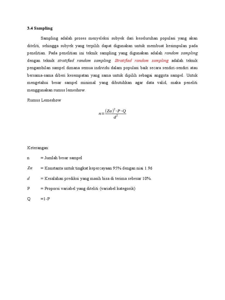 Rumus Dan Sampling | PDF