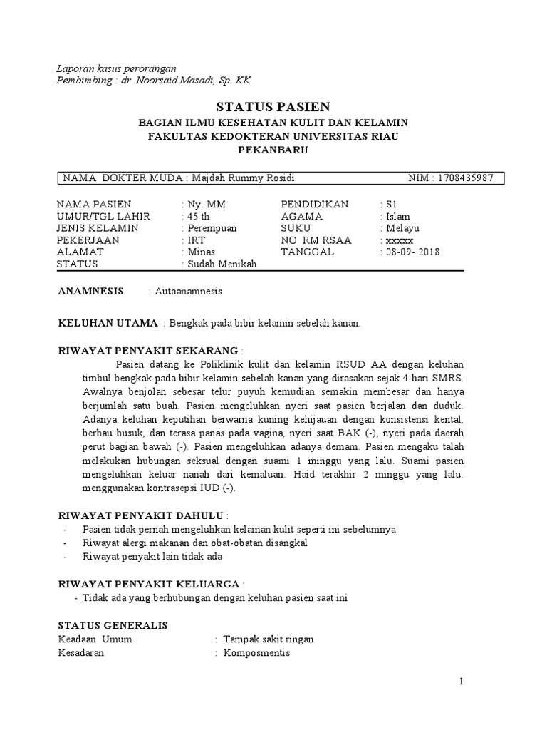 Kasus Bartholinitis pada Wanita 45 Tahun | PDF | Sains & Matematika