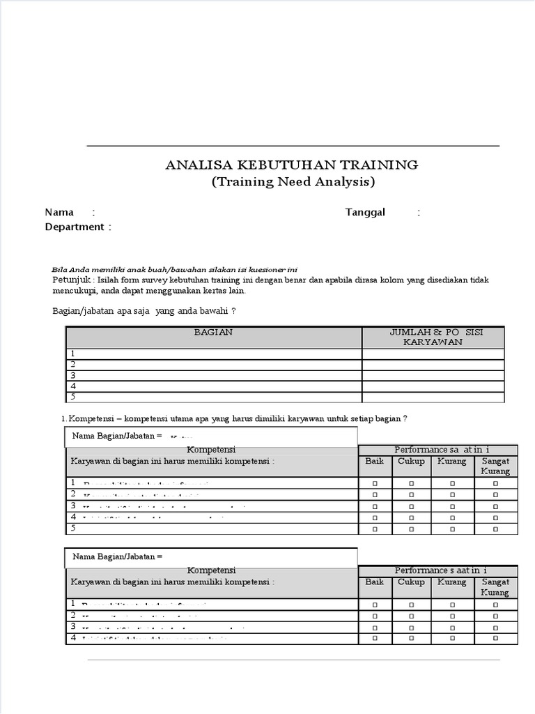 Dokumen - Tips - Form of Tna | PDF