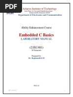 Embedded C Basic Lab Manual 21EC481 by RAGHUNATH | PDF | Embedded System | Computer Program