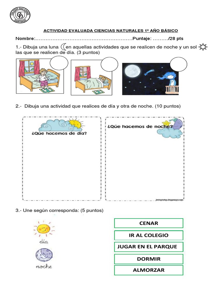 Guia Primero Básico - El Día y La Noche | PDF