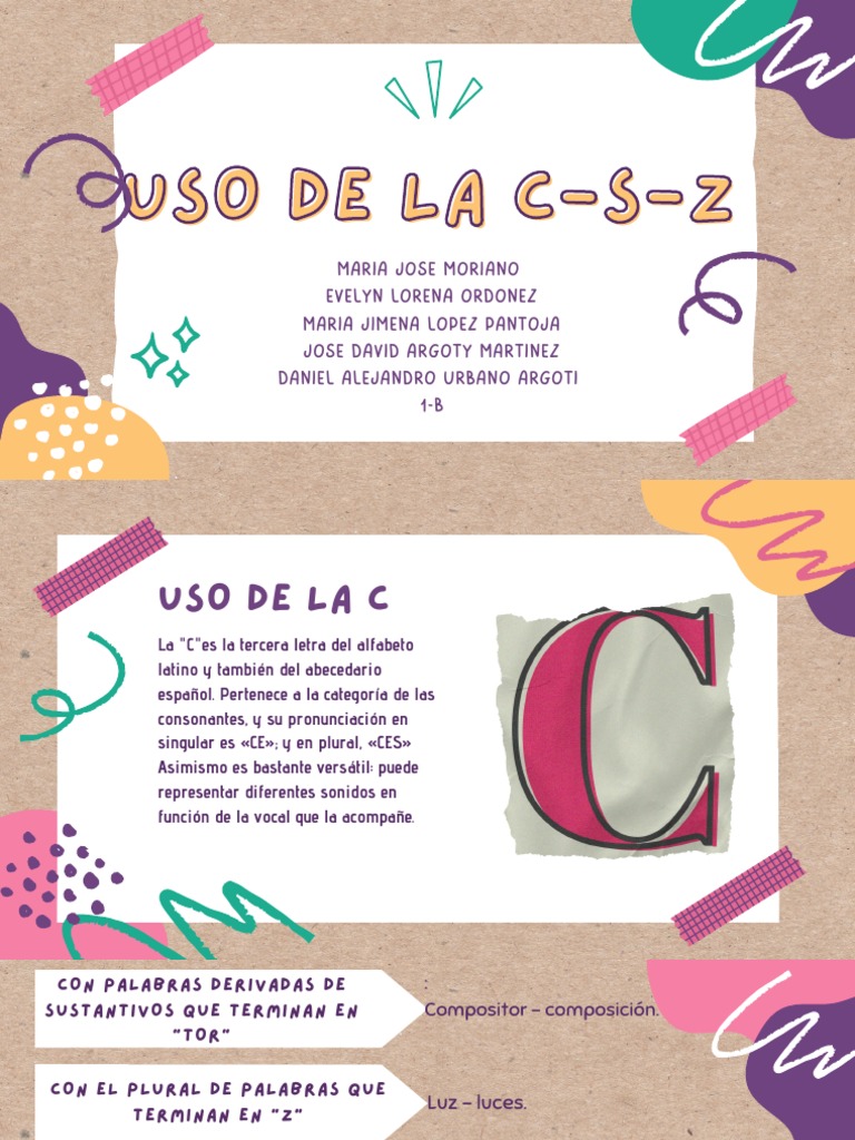 Uso de La C, S Y Z | PDF | Sustantivo | Gramática