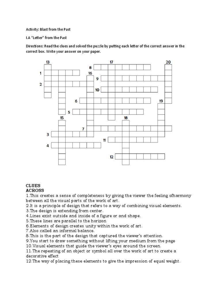 Activity-illustration 9 Cross Word | PDF