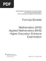 AQA Formulae Booklet | PDF | Mathematics