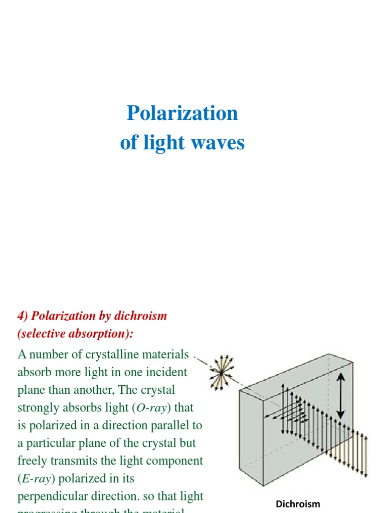 Polarization 2 Pdf Light Electrodynamics
