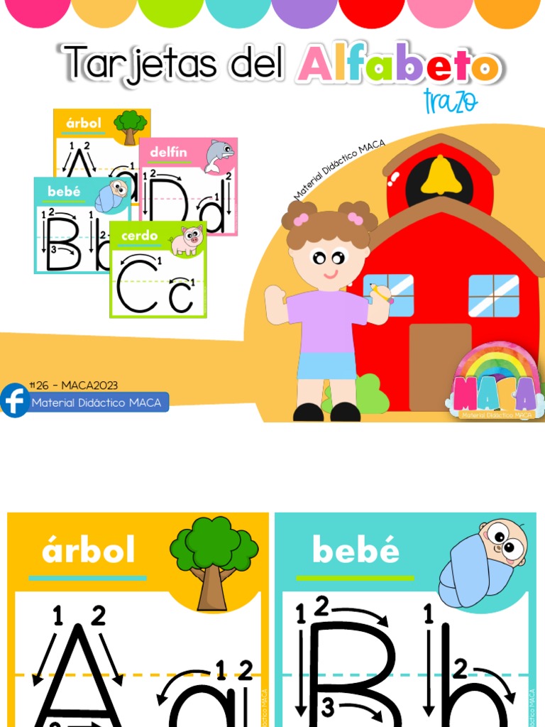 TARJETAS DEL TRAZO DEL ALFABETO | PDF