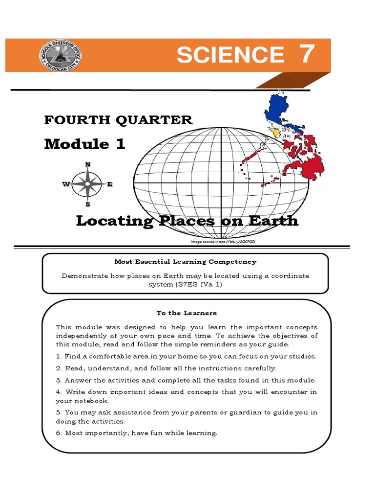 Science 7 Q4 Week 1 | PDF | Latitude | Longitude