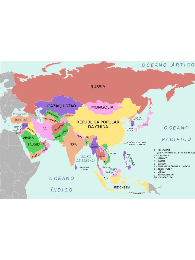 Mapa Asia - SVG | PDF