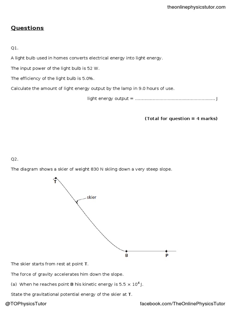 Igcse 91 Energy QP | PDF | Temperature | Heat