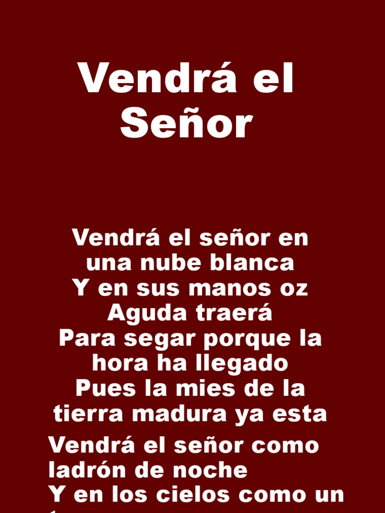 Vendrá el Señor | PDF