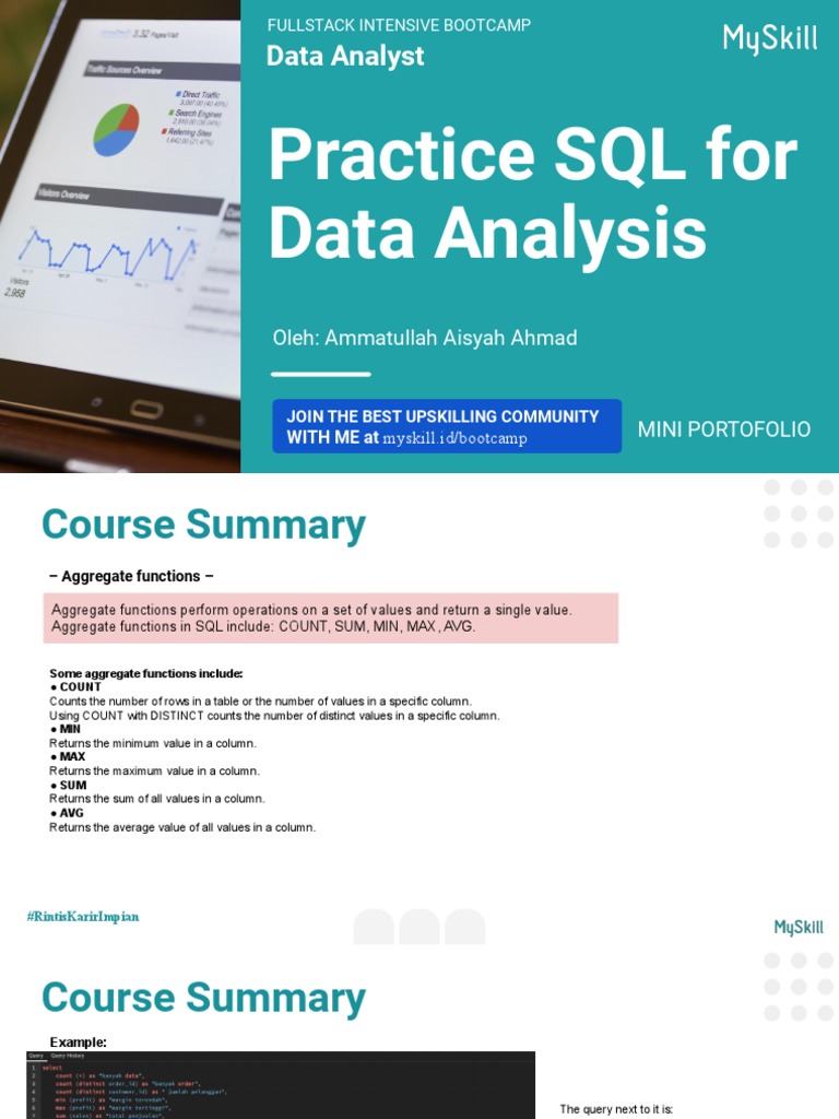 Ammatullah Aisyah Ahmad - SQL For Data Analysis 4 | PDF | Sql | Applied ...