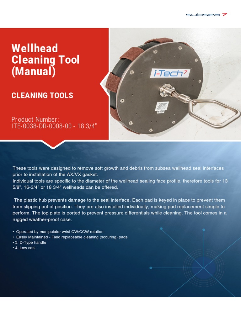 Subsea7 - Wellhead Cleaning Tool (Manual) | PDF